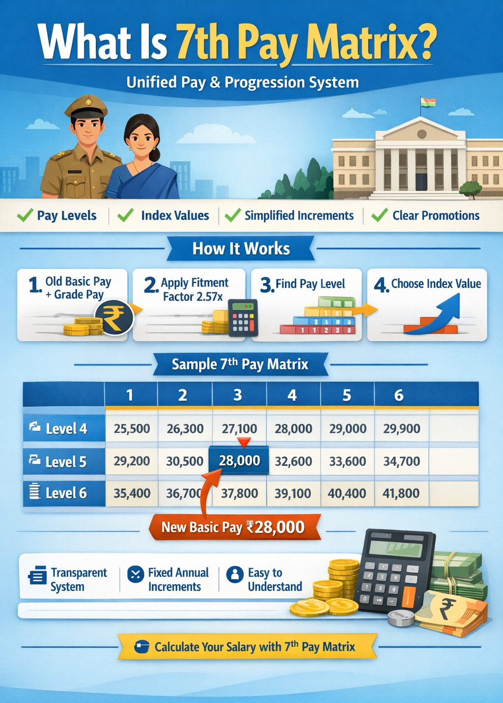 What Is 7th Pay Matrix | 7th Pay Matrix Calculator